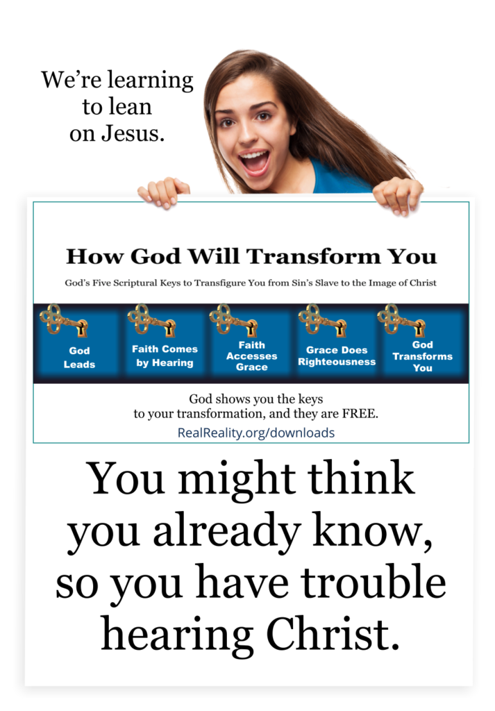 We're Learning to Lean on Jesus - Real Reality